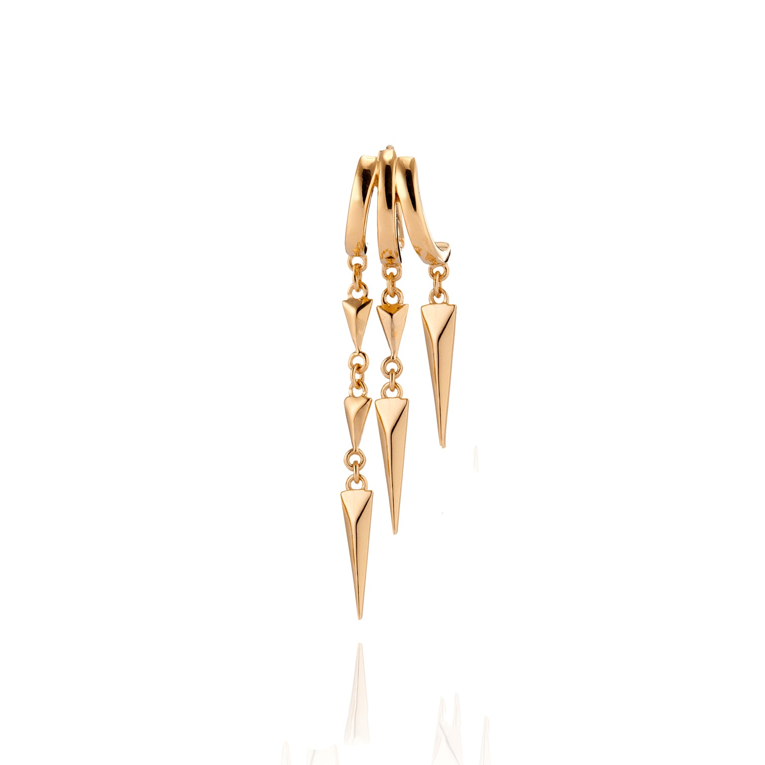 Spike Huggie Earring | Minimalist Edge Gold Ring – Aaria London