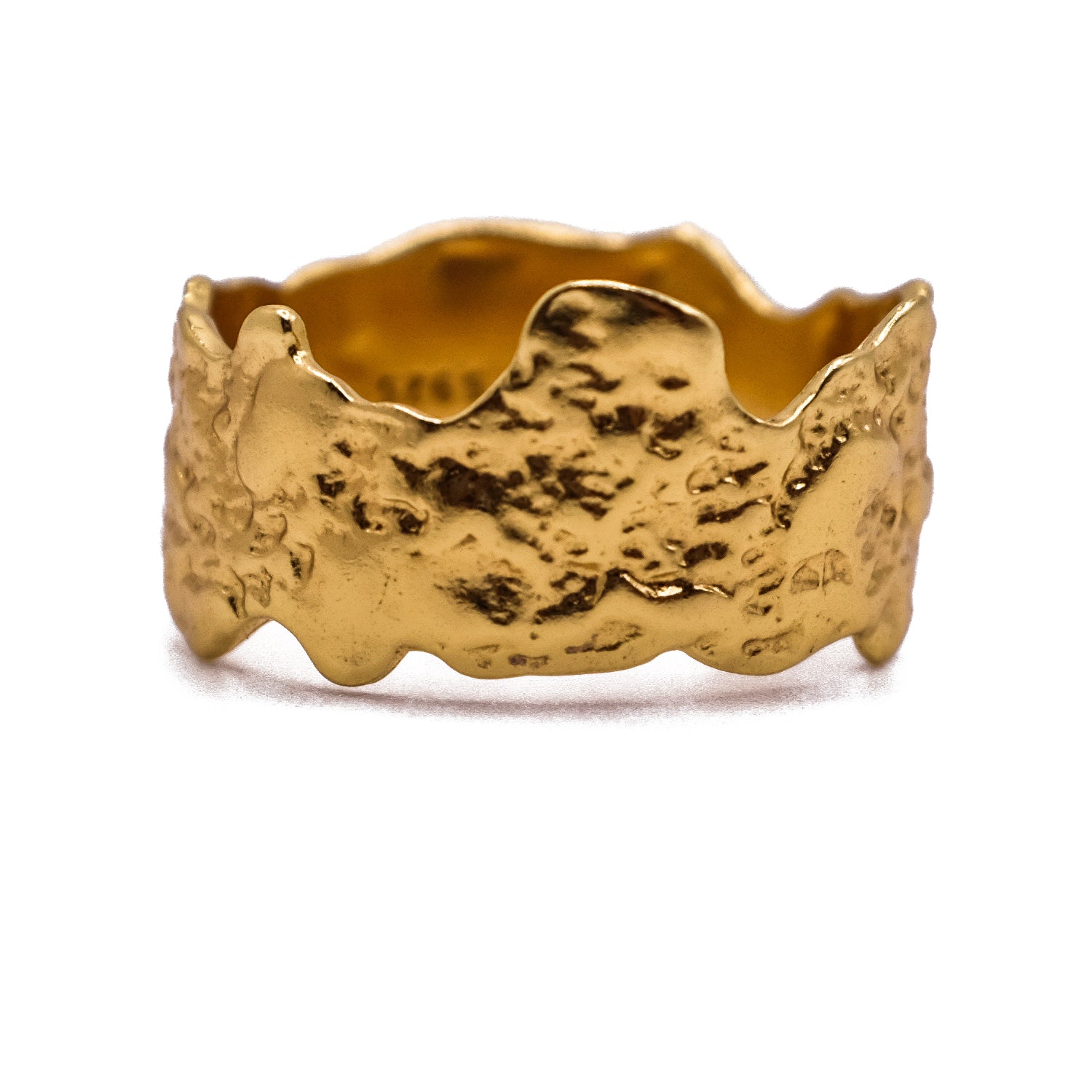 Lava Ring - 18k Gold Unique Textured Ring | Aaria London